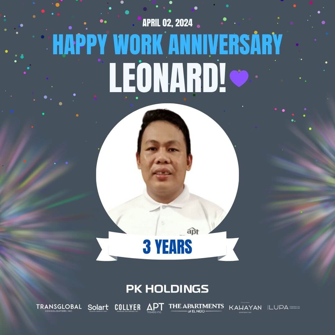 April Work Anniversary Celebrants - PK Holdings