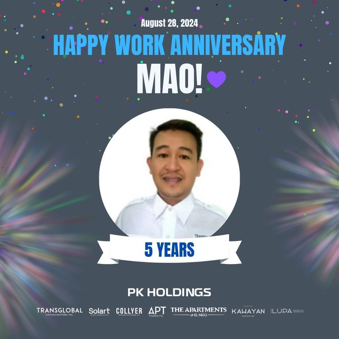 August Work Anniversary Celebrants - PK Holdings